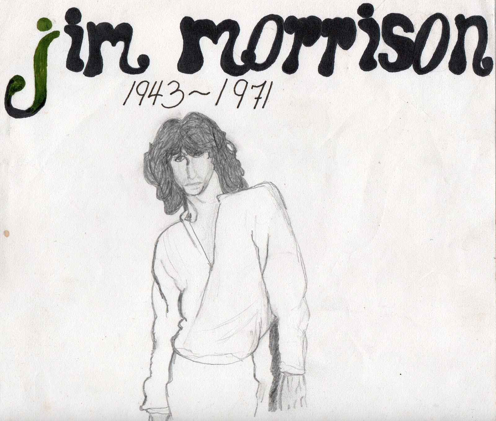 Inside The Inner Halls of Patrick's Mind: Jim Morrison pencil drawing 2