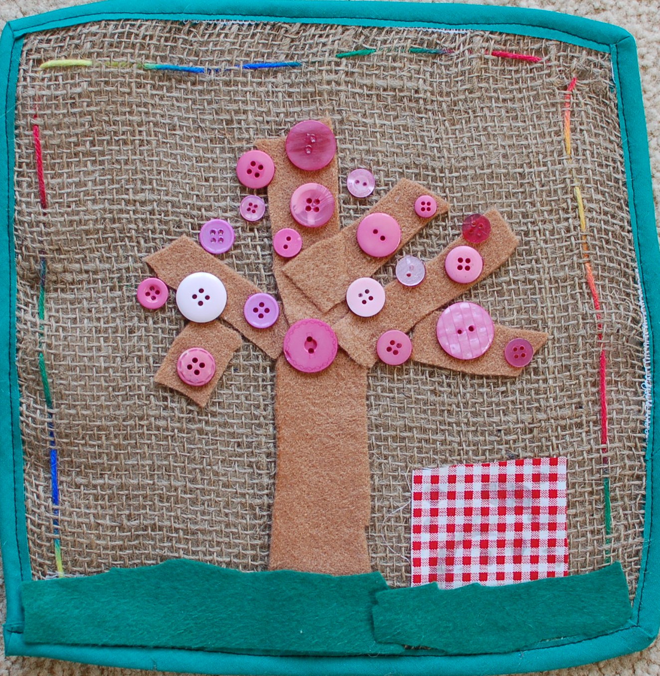 Sunnyside Art House: Sewing on Hessian (Burlap)