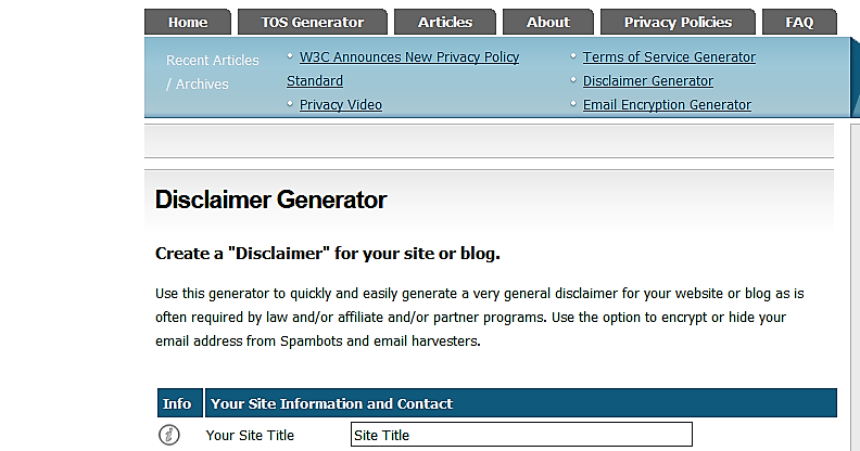 Cara Membuat Disclaimer di Blog - Mesin CAD