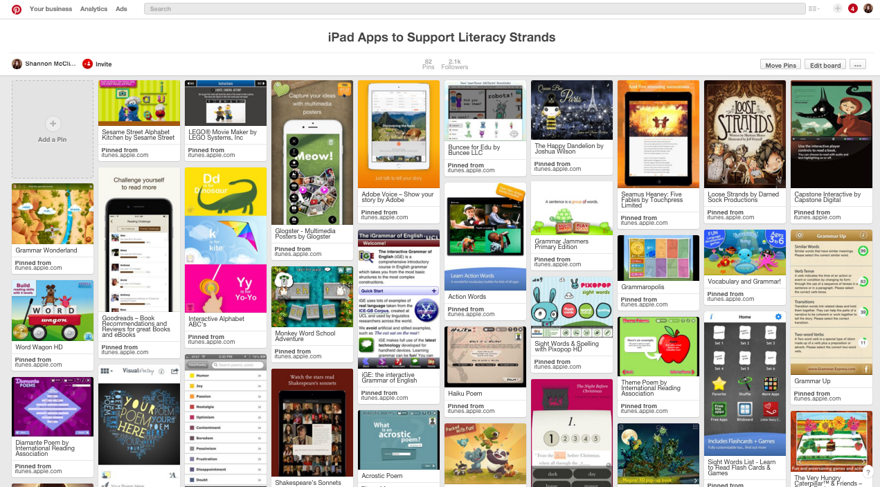 The Library Voice: iPad Apps To Support Literacy Strands.... Pinterest ...