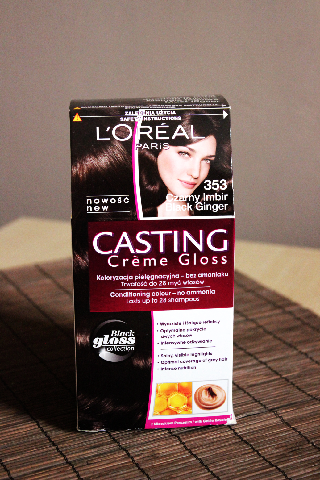 SMAKOWAA: L'OREAL CASTING CREME GLOSS 353 CZARNY IMBIR BLACK GINGER