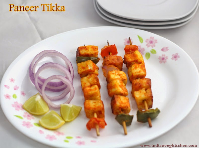 IndianVegKitchen: Paneer Tikka | How to do Paneer Tikka in Oven | North ...