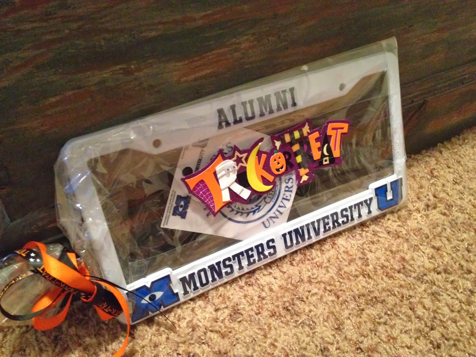 Dan the Pixar Fan: Monsters University: Alumni License Plate Frame and ...