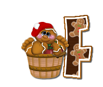 Alfabeto de galleta de jengibre metida en cesta. - Oh my Alfabetos!
