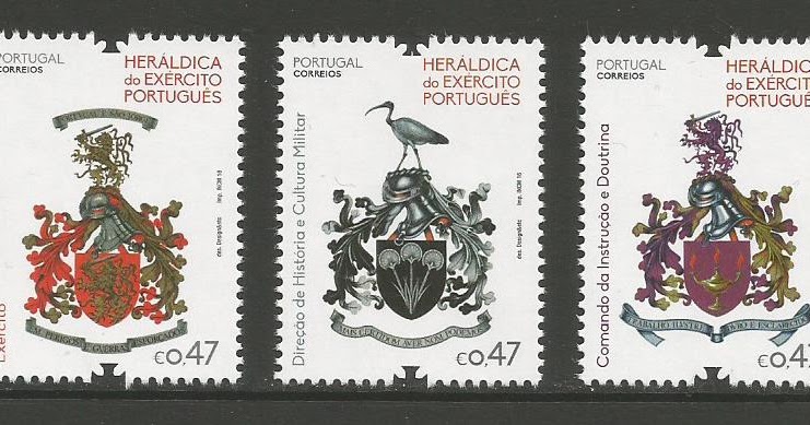 O Filatelista: Heráldica do Exército Português