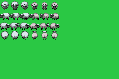 It's me...Akaimochi: Sheep and Sheared Sheep Sprite