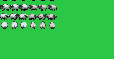 It's me...Akaimochi: Sheep and Sheared Sheep Sprite