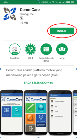 Rickaza Blog: PANDUAN PEMAKAIAN COMMCARE ANDROID