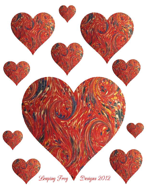 Leaping Frog Designs: Free Collage Sheet For You Red Hearts