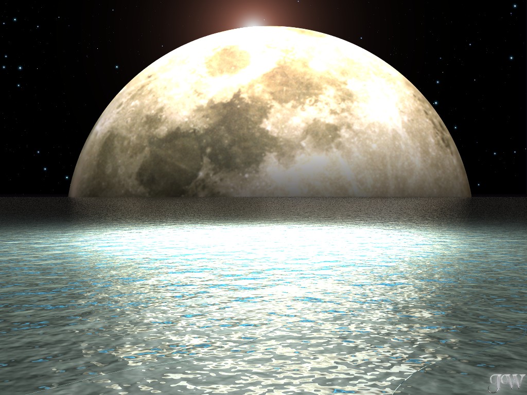 Moon In Water HD Wallpapers | Fog HD Wallpaper