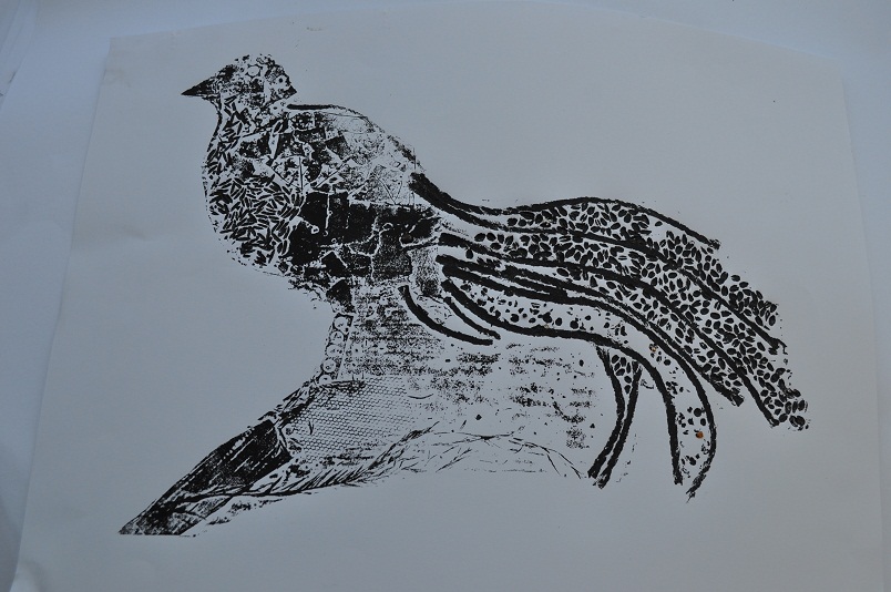 I teach art: Some New Bird Collagraphs