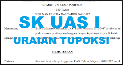Contoh SK Panitia dan Pengawas Ujian Sekolah (UTS, UAS, US, UKK) ~ RKS ...