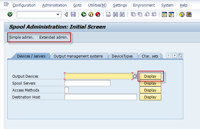 SAP Basis For Beginner: Changing the printers: Device types