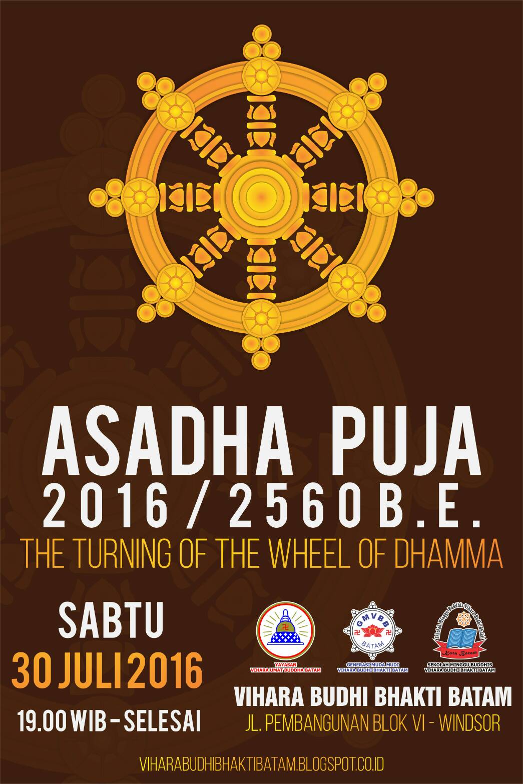 Informasi Asadha Puja 2016 / 2560 B.E. ~ Vihara Budhi Bhakti Batam (VBB)