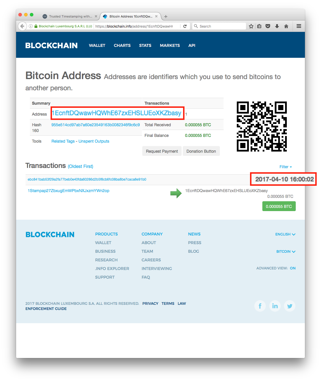 2017-04-20: Trusted Timestamping of Mementos