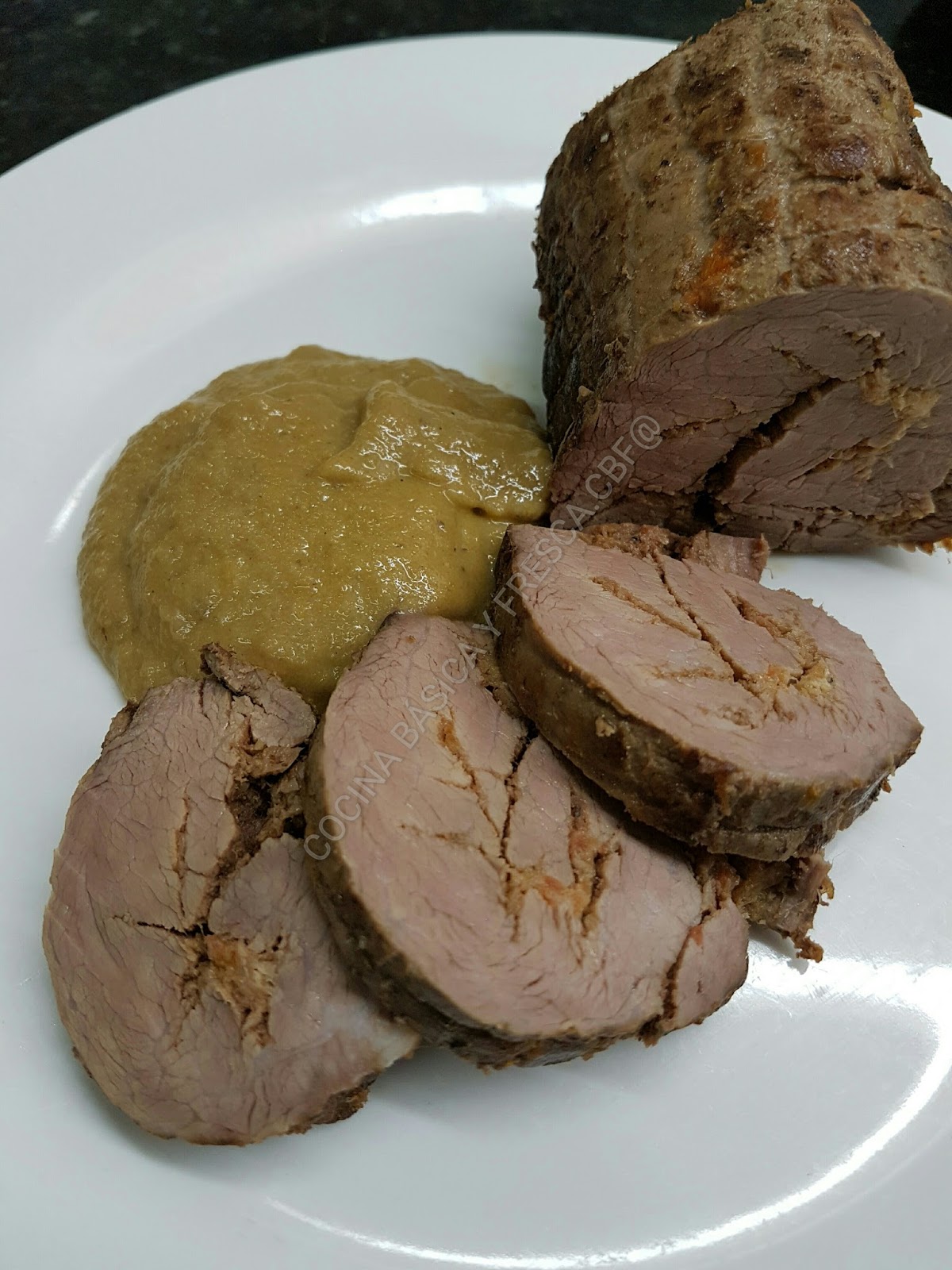 Cocina Basica y Fresca: PUNTA DE SOLOMILLO RELLENA CON CREMA DE SETAS CBF@