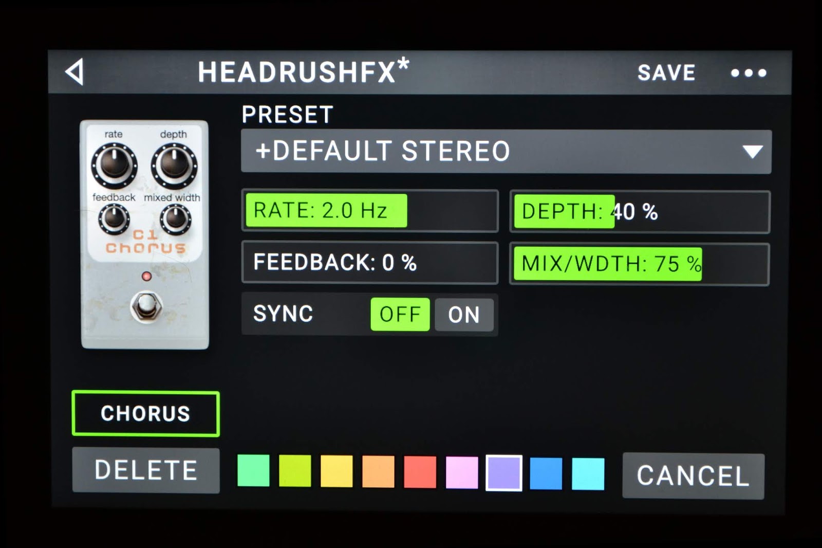 Headrush FX: C1 Chorus/Vibrato