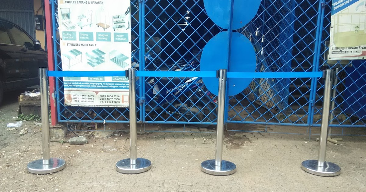 Sewa - Rental Tiang pembatas antrian stainless / Q LINE / RAILING STAND ...