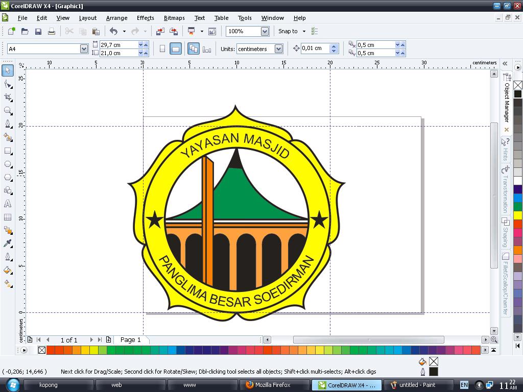 Membuat Logo Smk Islam Pb.Soedirman di Corel Draw - Part 3 - Agung Sundoro