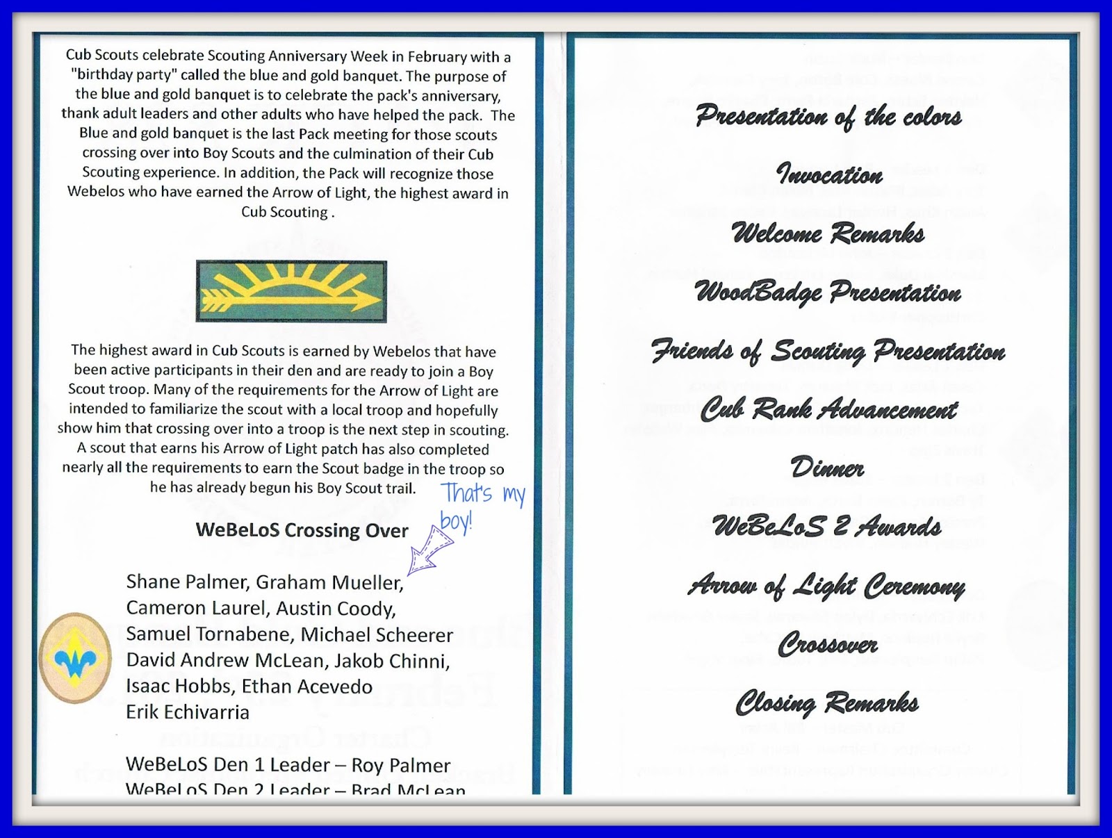 Our Hopeful Life - Welcome to the Mueller Family!: Cub Scout Crossover!