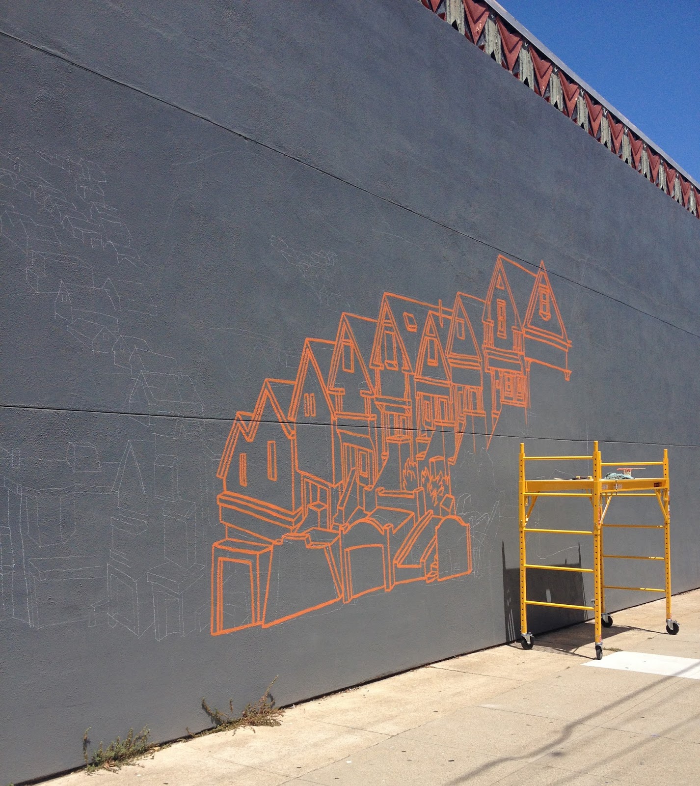New Mural on Outer Church by Local Artist Amos Goldbaum | Noe Valley SF