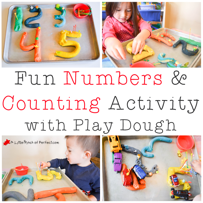 Fun Numbers and Counting Activity with Play Dough - A Little Pinch of ...