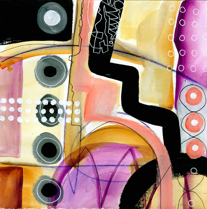 collage journeys by Jane Davies: Scribble Painting Progress