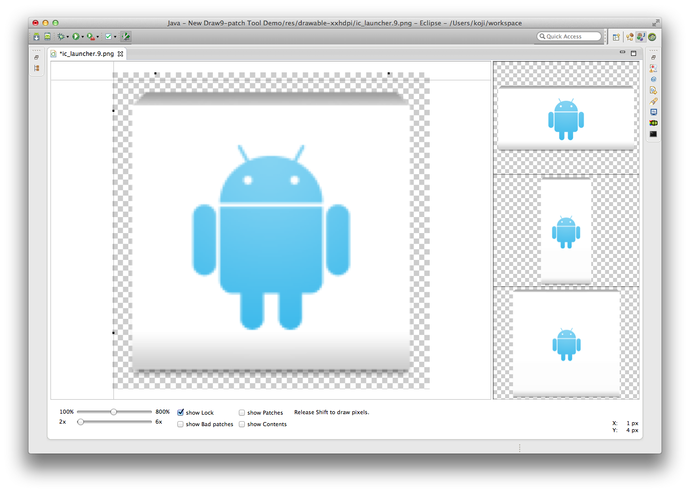 ネタ帳 A.B.C: 新しい”Draw 9-patch Tool”を使ってみた