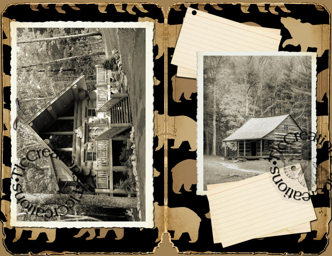 Create with TLC: Cozy Cabin, Rustic Winter Printable Kit...