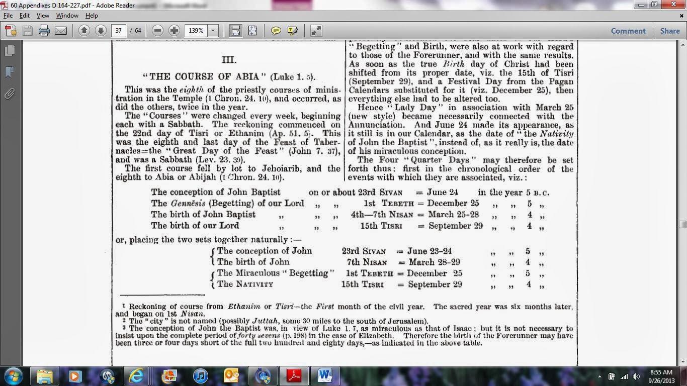 Very Effective Knowledge In Scripture: September 29th Christ was Born....