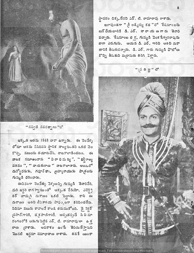 CHODAVARAMNET: A TRIBUTE TO LEGENDARY TOLLYWOOD ACTOR - SRI GUMMADI ...