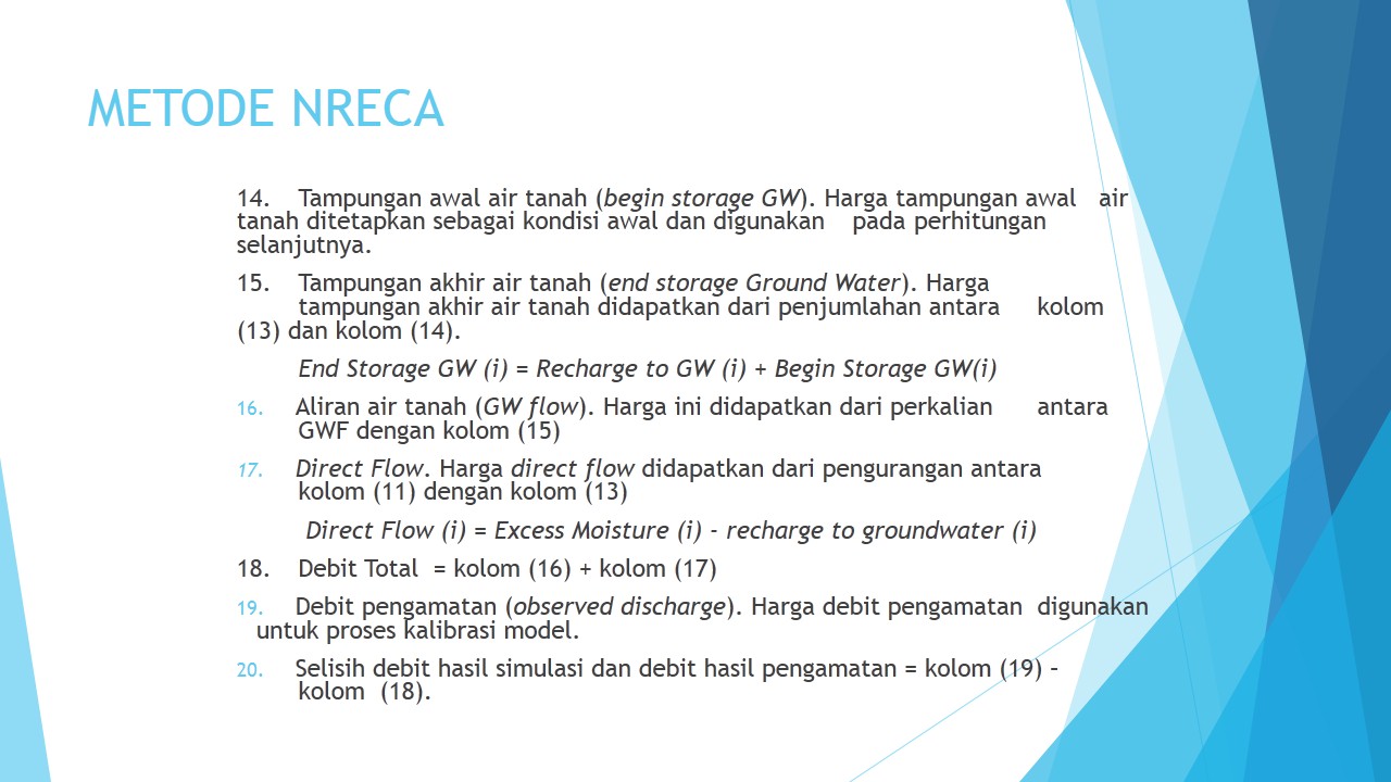 going where the wind blow and water flow: Ketersediaan Air (Metode NRECA)