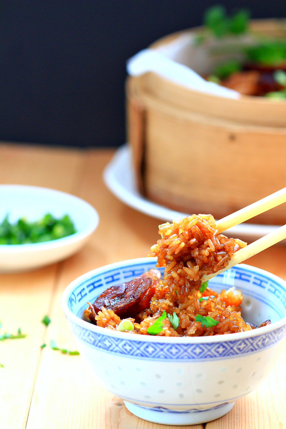 Loh mai fan / Steamed sticky rice with Chinese sausage