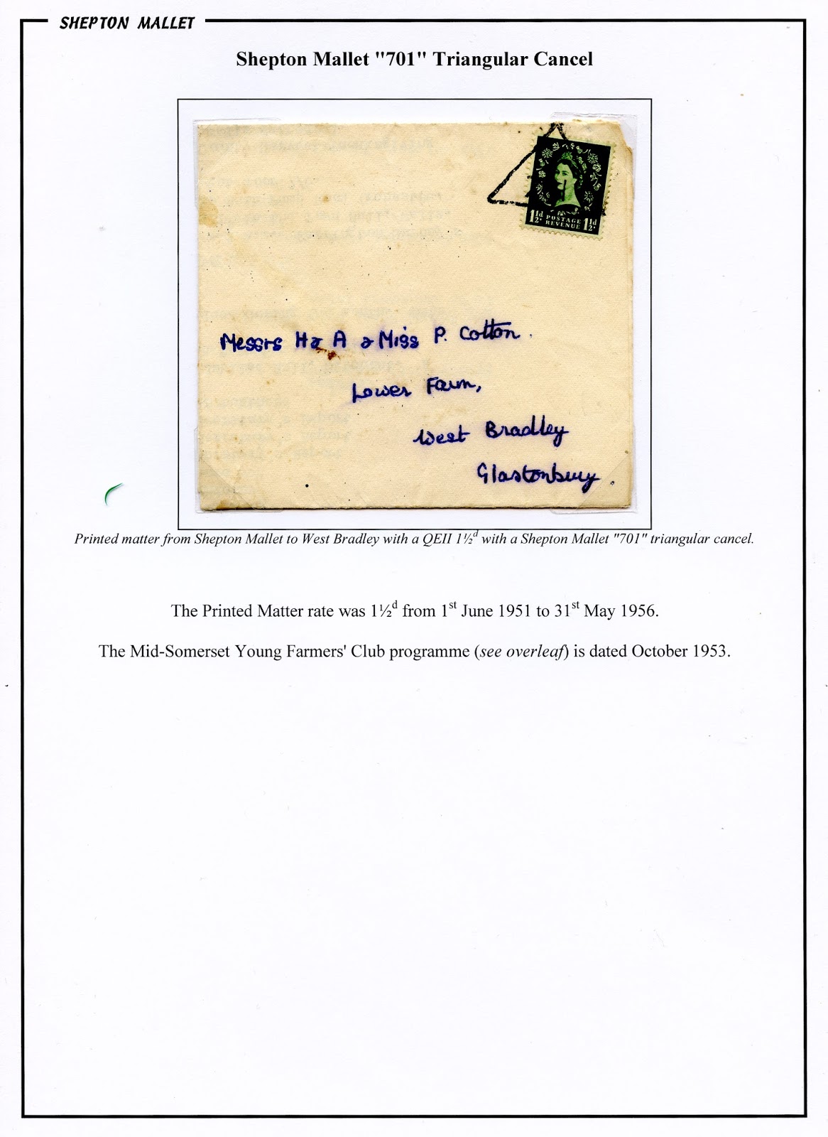 Somerset (& Bristol) Postal History: Post Office Numbers - Axbridge ...