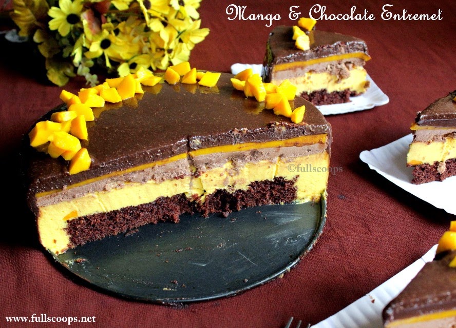 Mango and Chocolate Entremet ~ Full Scoops - A food blog with easy ...
