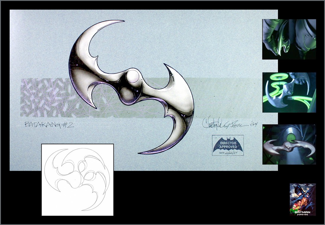 BATMAN FOREVER Weapons Concept Art by Chrisopher Ross | RAR Writes