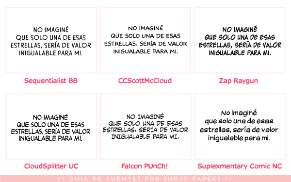 [Pack] Fuentes para Edición de Mangas | Shojo Papers