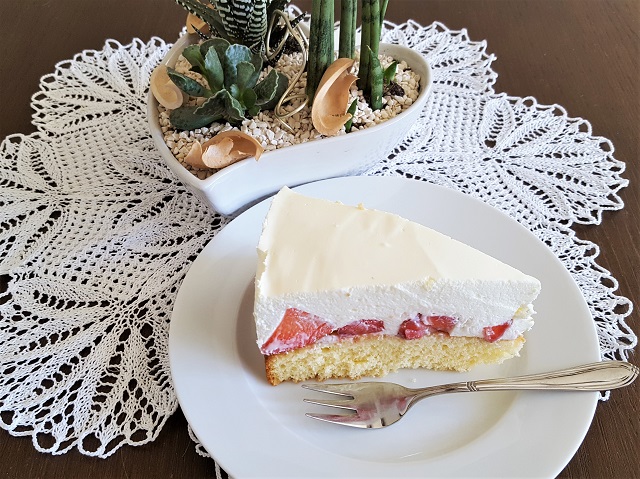 Erdbeer-Topfentorte mit Qimiq