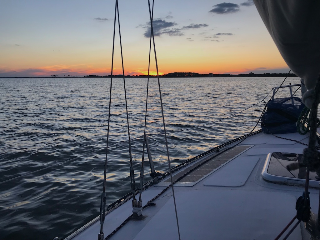 self-portrait in the present sea journal: Little Choptank River: sunset