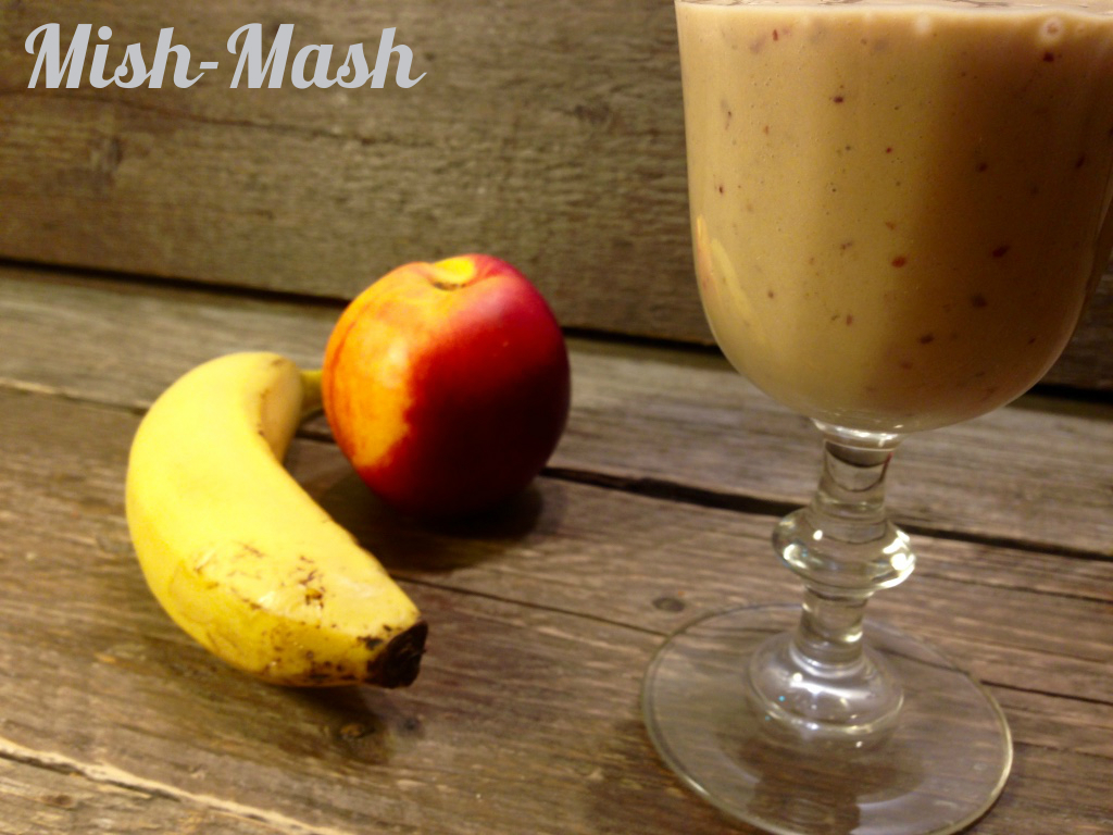 Шоколадово смути с банан и праскови - Mish-Mash