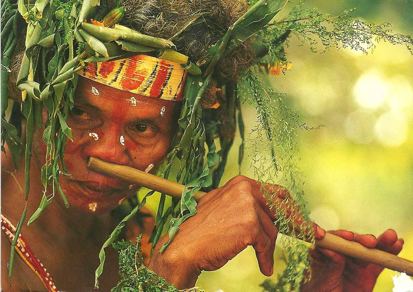 Postcard Diary: Orang Asli playing a nose flute | Taiwan