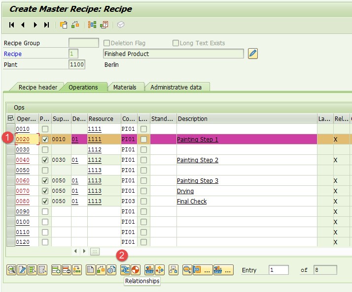 Milestone Confirmation of the Process Order with Multiple Operations ...