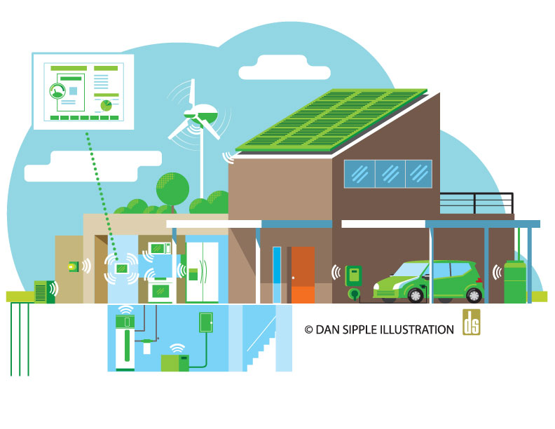 dan sipple illustration blog: Energy Efficient Home Infographic