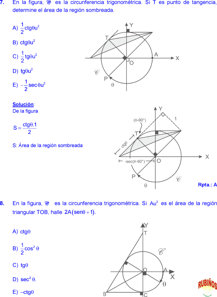 LINEA TANGENTE SECANTE COTANGENTE Y COSECANTE EN LA CIRCUNFERENCIA ...
