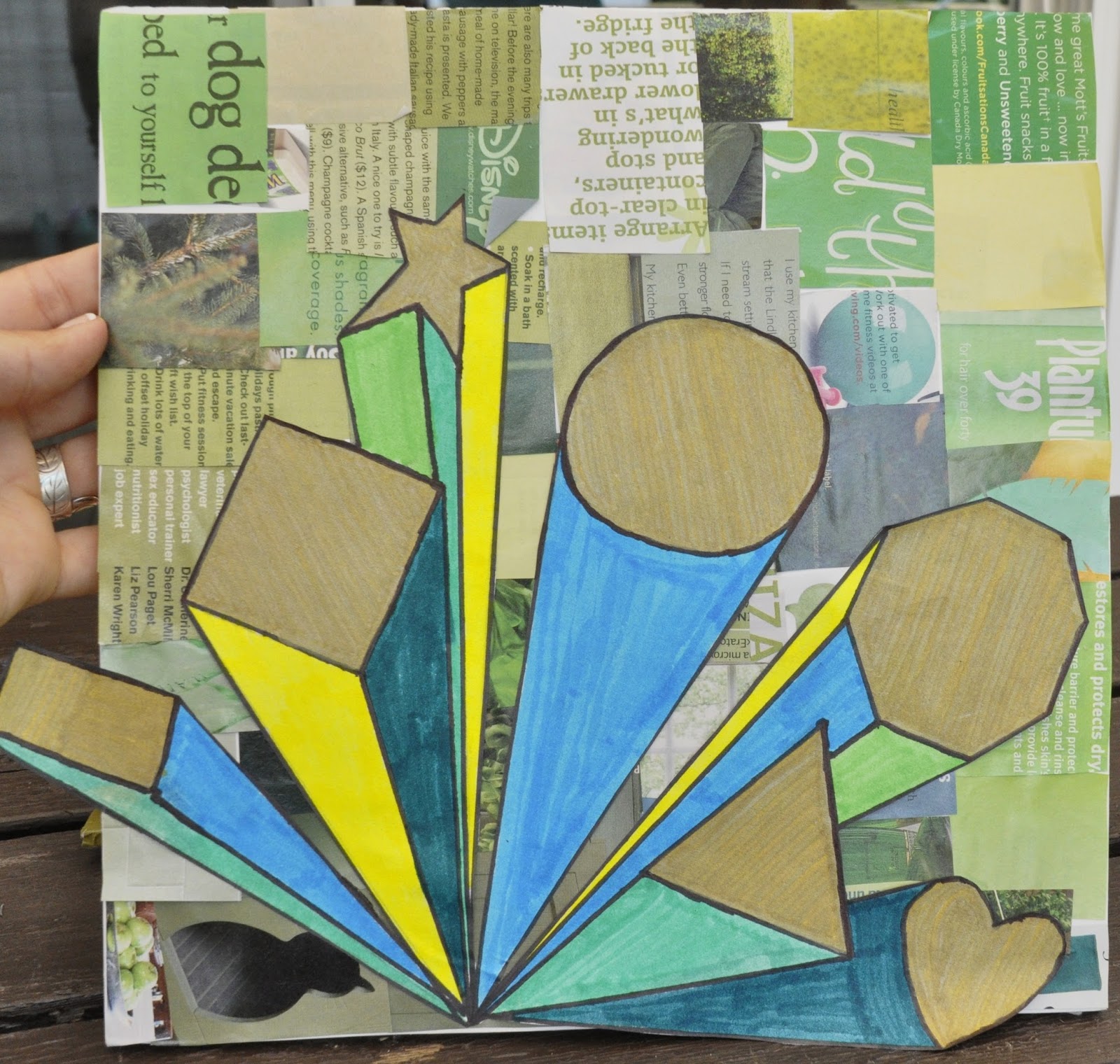 artisan des arts: 1 point perspective optical illusion on collage ...