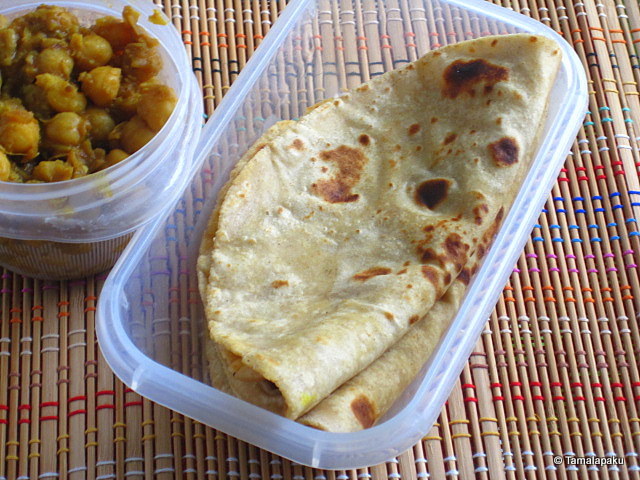 Chapati With Instant Chana Masala ~ Tamalapaku