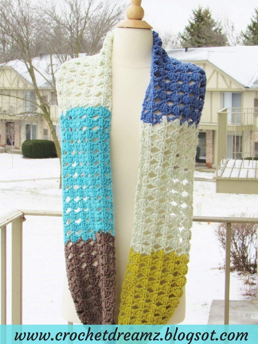 Caron Cakes Infinity Scarf Crochet Pattern, Kaleidoscope Infinity Scarf ...
