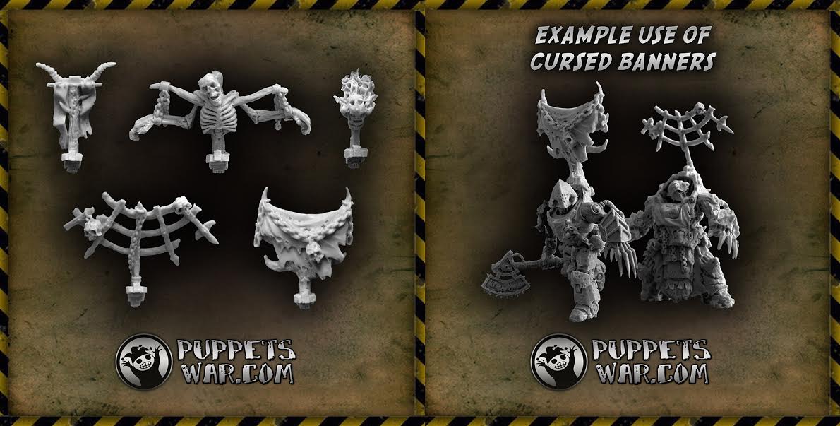 Wargame News and Terrain: Puppetswar: New Cursed Banners Released