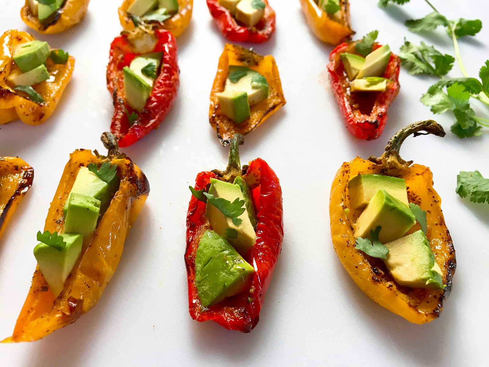 Fiesta Lime Roasted Mini Peppers with Avocado