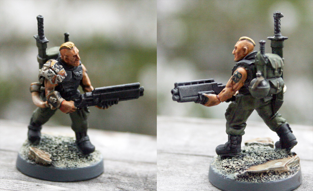 Finished - Kit Bashed Armageddon Ork Hunters Squad